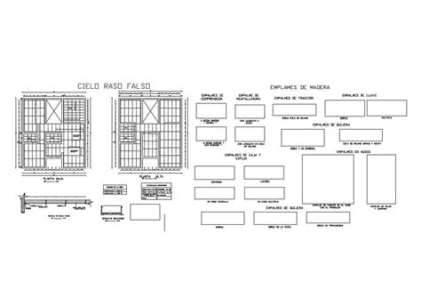 Ceiling Structure And Constructive Details Of House Dwg File Cadbull