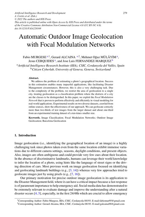 Pdf Automatic Outdoor Image Geolocation With Focal Modulation Networks