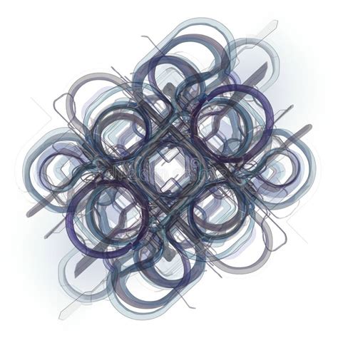 Abstract Geometric Design Featuring Interlocking Loops And Circular Patterns Shades Stock