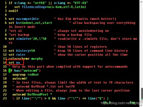 Vim显示行号php Vim 显示行数 Csdn博客