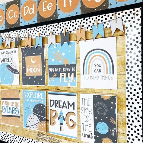 Space Classroom Decor Bundle Easy And Modern Classroom Decorations
