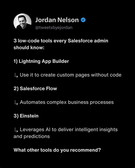 How To Use Salesforces Low Code Tools Jordan Nelson Posted On The Topic Linkedin