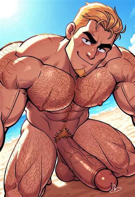 Rule 34 Ai Ai Generated Bara Beach Beefy Big Penis Blonde Hair Brawl