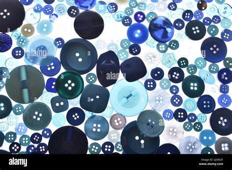 Blue Sewing Buttons Stock Photo Alamy