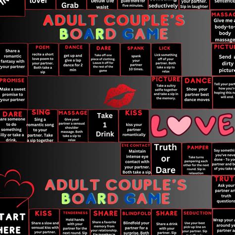 Intimate Adventures Couple Board Game Fun And Sensual Printable Couple