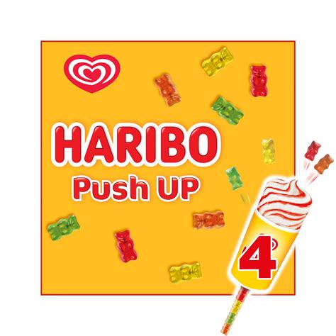 Walls Haribo Ice Cream Push Up 4x 85 Ml Walls Uk