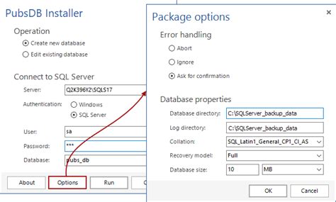 Building An Executable Installer To Create A Sql Database