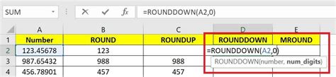 Round Off Formula In Excel Round Functions