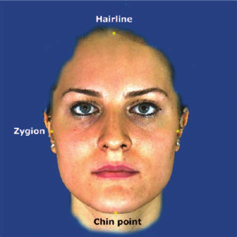 Facial Width To Height Ratio Calculated By Dividing Measured Width By Download Scientific