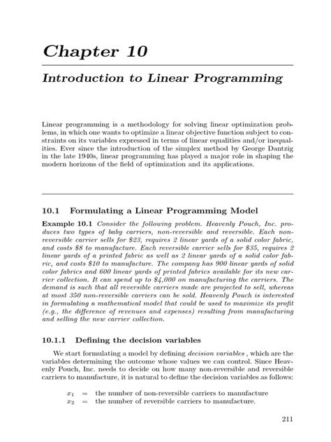 Introduction to Linear Programming | PDF | Linear Programming | Mathematical Optimization