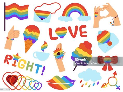 프라이드 스티커 성적 소수자 배지 Lgbtq 게이 퍼레이드 무지개 색상 로고 낭만적 인 사랑 다른 요소 플래그 게이 커뮤니티 지원 괜찮은 벡터 키트 동성애자의 권리에 대한