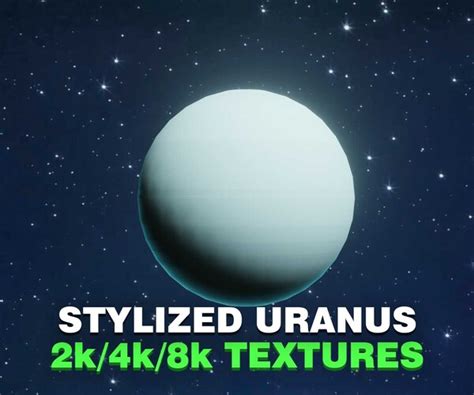 Artstation Stylized Planet Uranus 3d Model 2k4k8k Textures Game