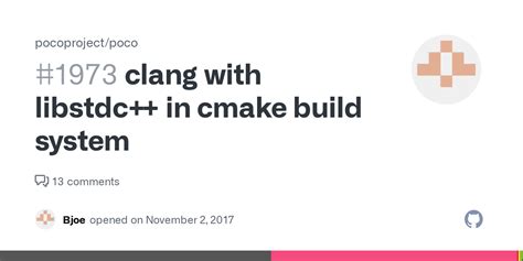 Clang With Libstdc In Cmake Build System Issue Pocoproject Poco GitHub