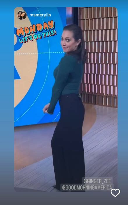 Gmas Ginger Zee Shows Off Her Long Legs In Tight Short Dress For New Photo As Meteorologist