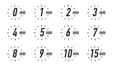 Premium Vector Timer Icons Vector Set Black Color