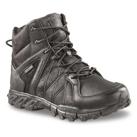 Reebok Mens Trailgrip 6 Side Zip Waterproof Tactical Boots Digital