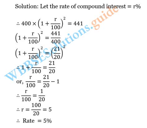 Wbbse Solutions For Class 10 Maths Chapter 6 Compound Interest And