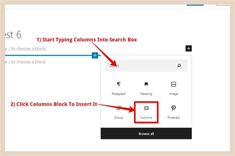 How To Add Columns In Wordpress With Column Blocks