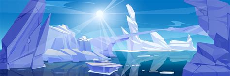 Arctic Ocean Winter Landscape Royalty Free Vector Image