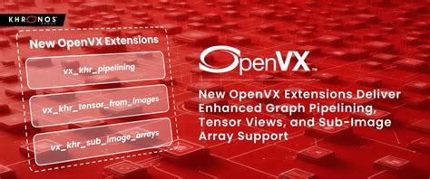 New Openvx Extensions Deliver Enhanced Graph Pipelining Tensor Views Of Images And Sub Image