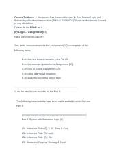 P Logic Assignment 07 Docx Course Textbook Hausman Alan Howard Kahane Paul