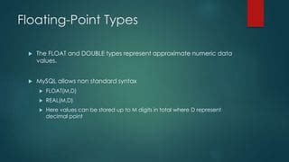 MySQL Data Types PPTX