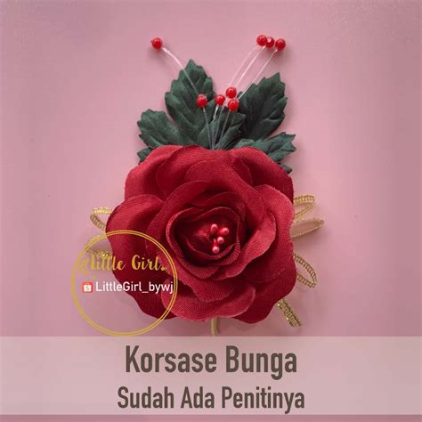 Jual Korsase Bunga Mawar Tanda Panitia Bros Bunga Pernikahan Peniti Jas Bunga Mawar