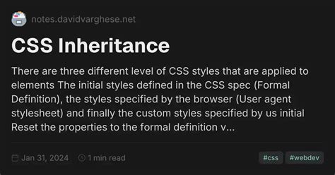 Css Inheritance