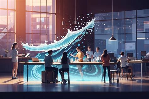 Premium Photo Depict A Physics Lab With Babes Experimenting On The Principles Of Wave