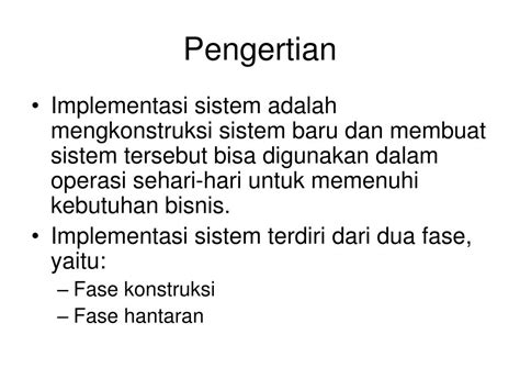 Ppt Implementasi Sistem Powerpoint Presentation Free Download Id 3882253