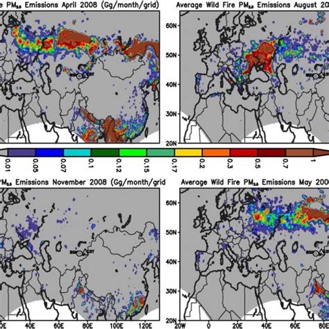 Seasonal Variability In Spatial Distribution Of Biomass Burning Pm 25