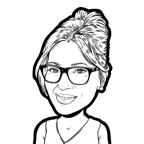 Bestel Een Gepersonaliseerde Zwart Wit Karikatuur Koop Een