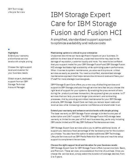 How Ibm Storage Expert Care Can Protect Your Systems From Downtime