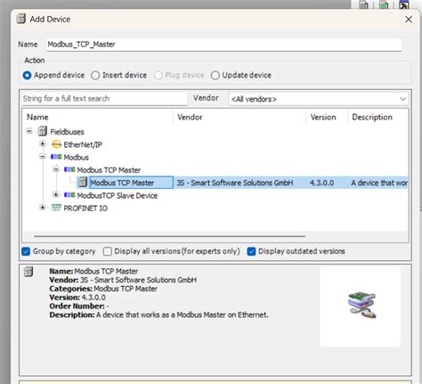 Please Assist With Codesys 3 5 Add Device Ethernet Modbus TCP