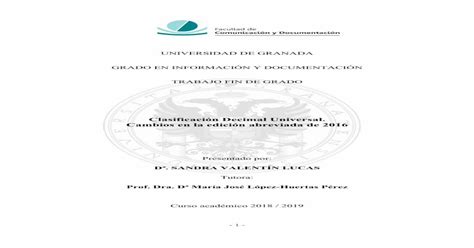 Clasificación Decimal Universal Cambios En La Edición Pdf Document