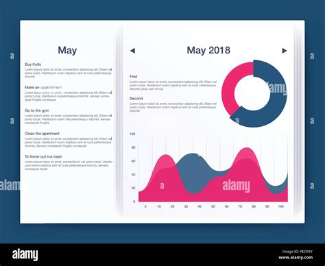 Dashboard Infographic Template With Modern UI Design Stock Vector Image