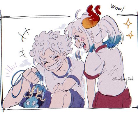 Monkey D Luffy Yamato And Kaidou One Piece Drawn By Telushake Opnk Danbooru