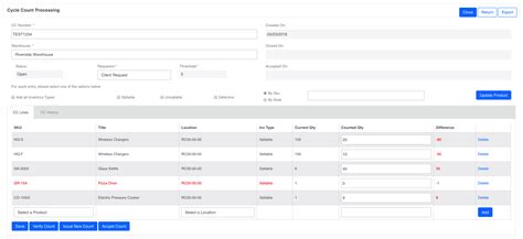 wms b cycle count process smart center online help