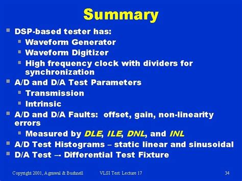 Lecture 17 Analog Circuit Test Ad And Da