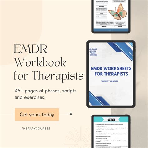 Emdr Worksheets For Therapists Emdr Workbook Inc Phases Scripts Ex Therapy Courses