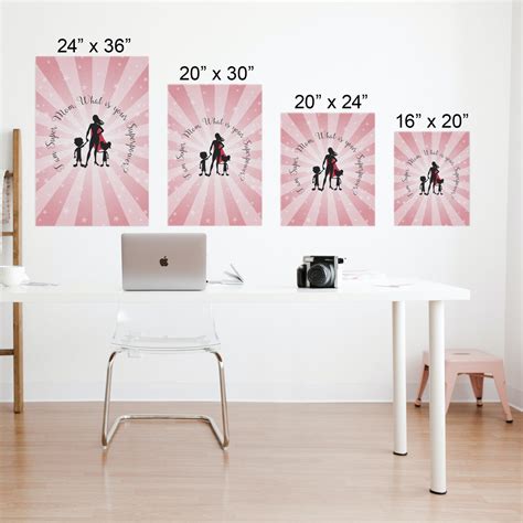 Custom Super Mom Poster Multiple Sizes Youcustomizeit