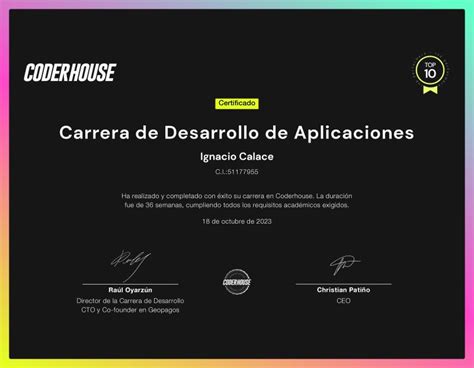 Orgulloso De Haber Finalizado Otra Carrera Más En Coderhouse La última