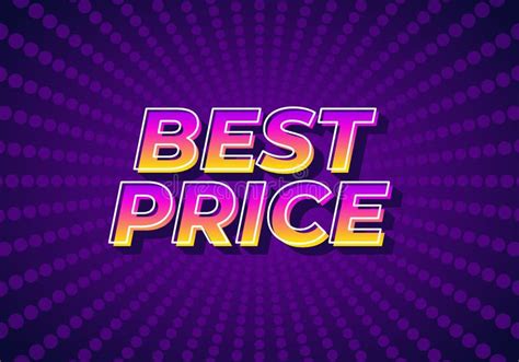 Best Price Text Effect In 3d Look With Eye Catching Color Stock Vector