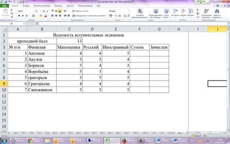 Практическая работа №4 Использование встроенных функций и формул в Ms Excel