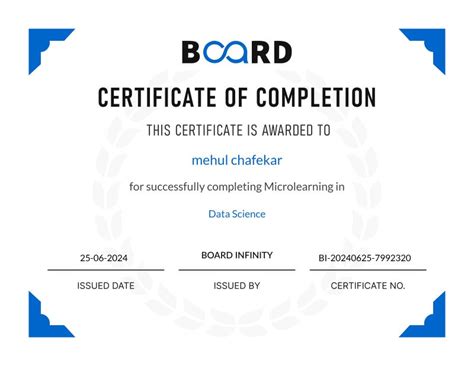 Mehul Chafekar On Linkedin Datascience Boardinfinity Datascience Machinelearning Certification