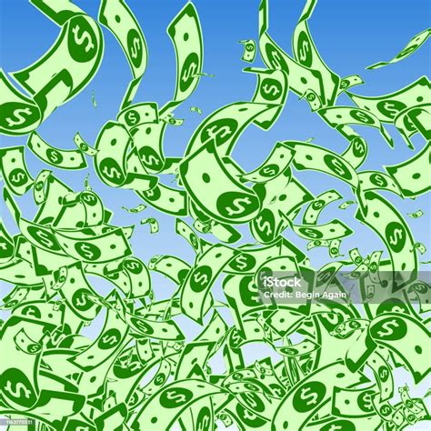 Usdollarnoten Fallen Messy Usdscheine Auf Stock Vektor Art Und Mehr