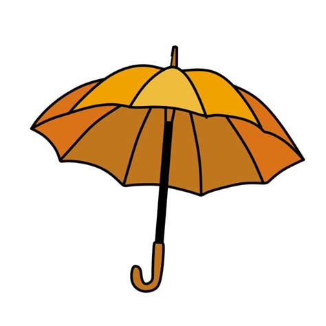 4instructions Sur La Façon De Dessiner Un Parapluie Simple Et Mignon