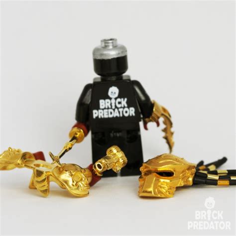 Exclusive Golden Predator Custom Lego Minifigure Set 12 Brick Predator