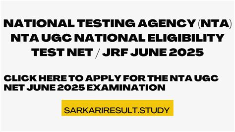 Nta Ugc Net June 2025 Examination Sarkari Result