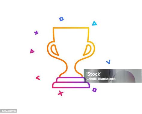 수상 컵 라인 아이콘입니다 우승자의 트로피 벡터 Championship에 대한 스톡 벡터 아트 및 기타 이미지 Championship 경쟁 계급 Istock